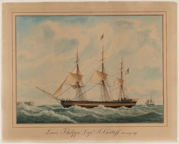 American Packet Ship " Louis Philippe" Havre, 1837